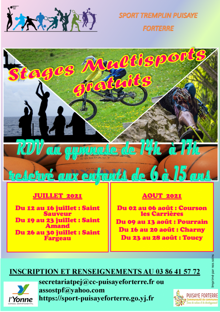 FLYER STAGE MULTISPORT - Communauté de communes de Puisaye-Forterre